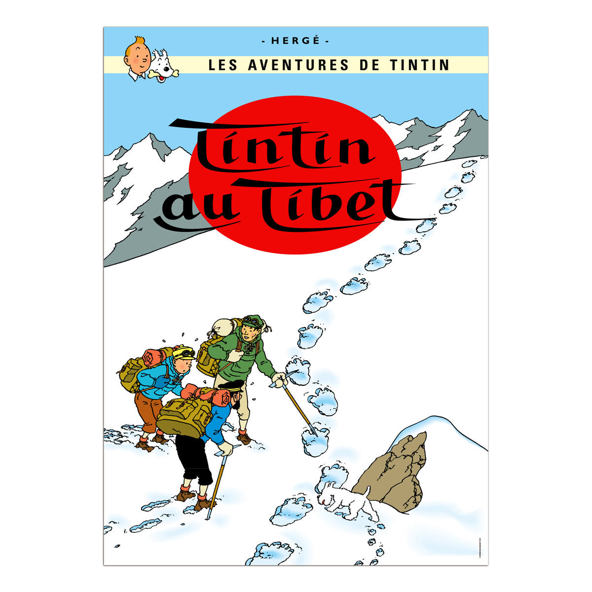 Poster Tintin Au Tibet Accueil Boutique Tintin Com Tintin Boutique