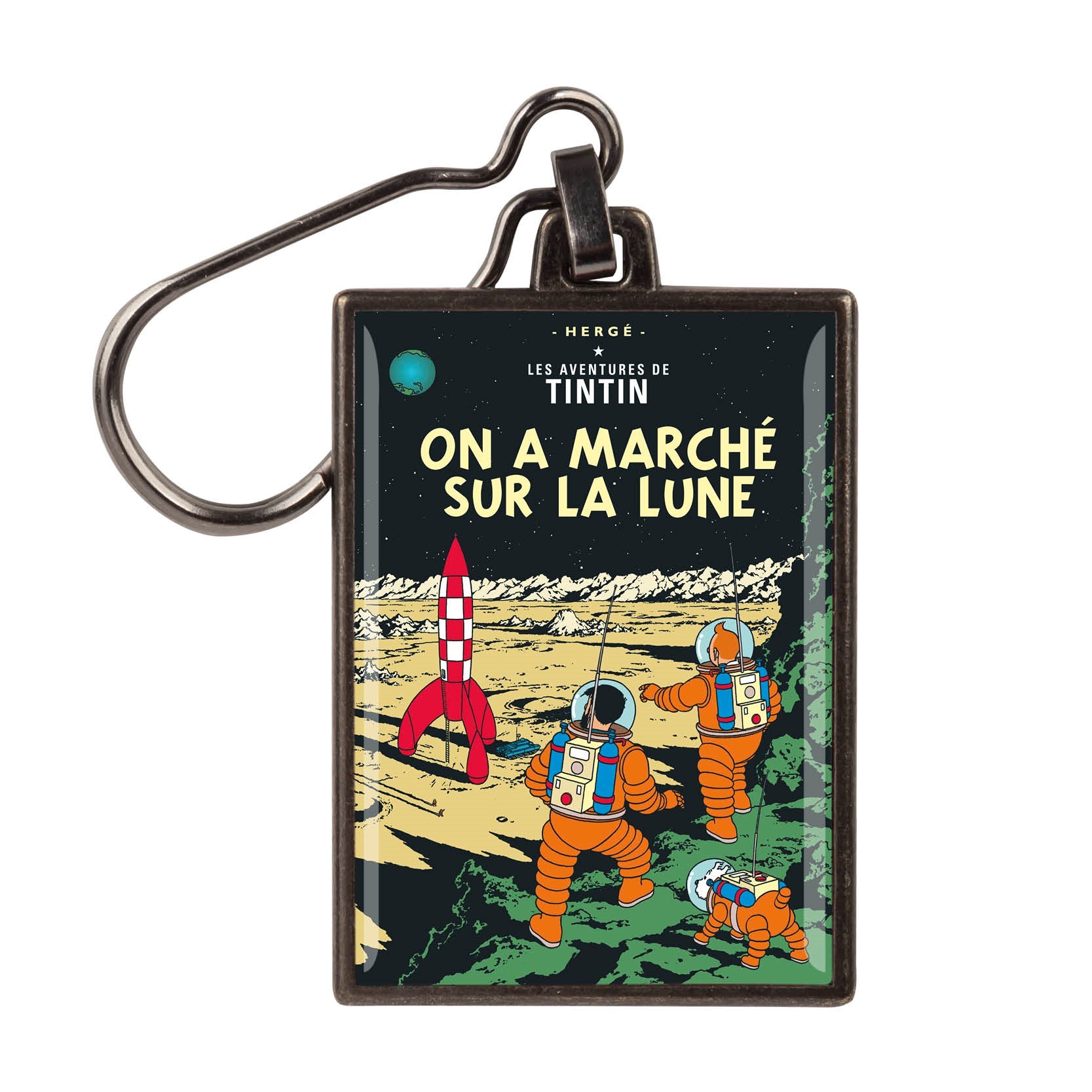 Keyring- Explorers on the Moon - Accueil | BOUTIQUE.TINTIN.COM Tint...